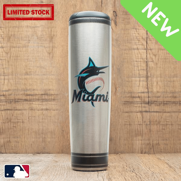 Official MLB Licensed Miami Marlins & Baseball Bat Mugs